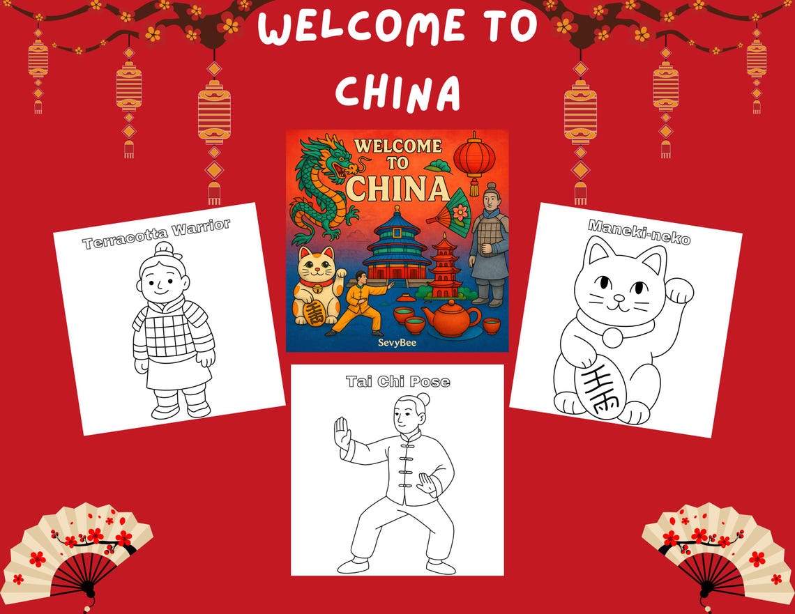 Welcome to China Coloring Book | Chinese Culture Printable Pages ...