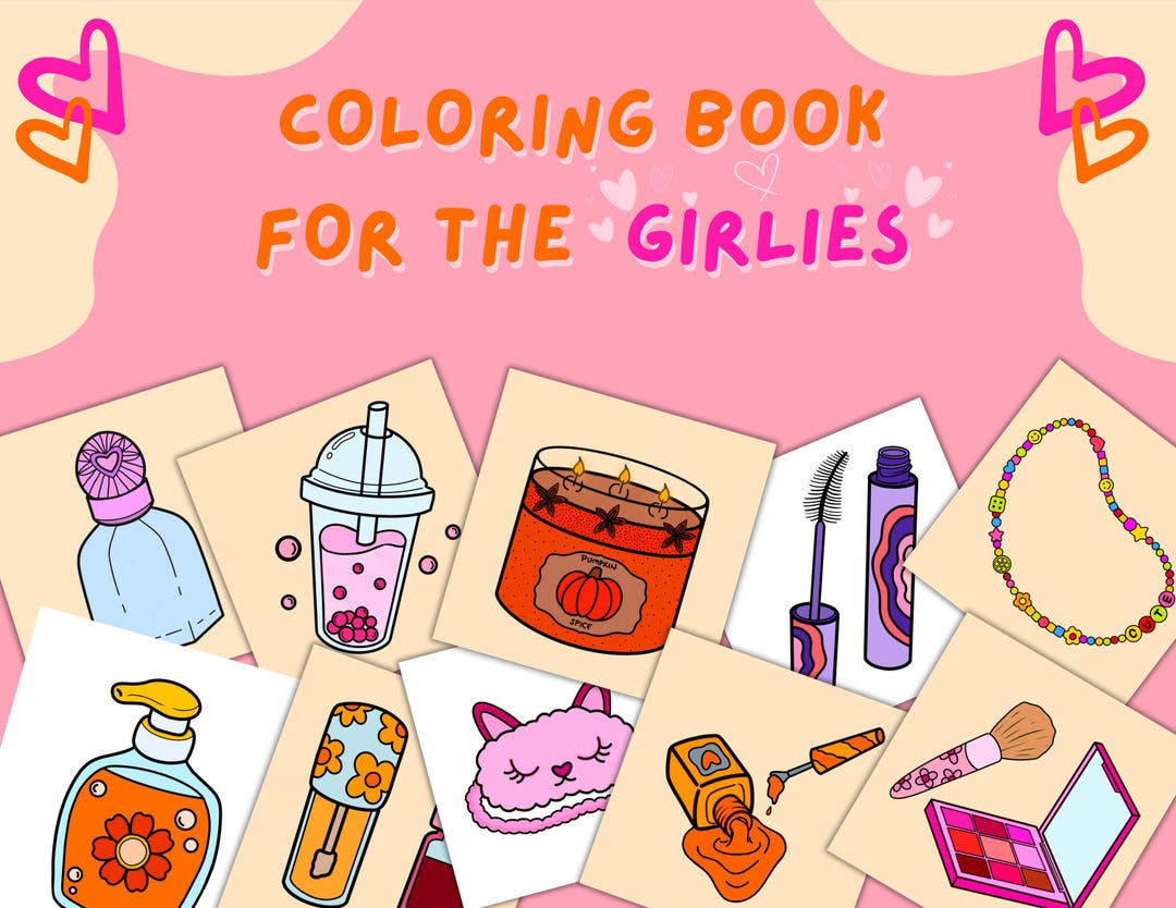Coloring Book for Girls – Cute Aesthetic Kawaii Printable Pages | Fun ...