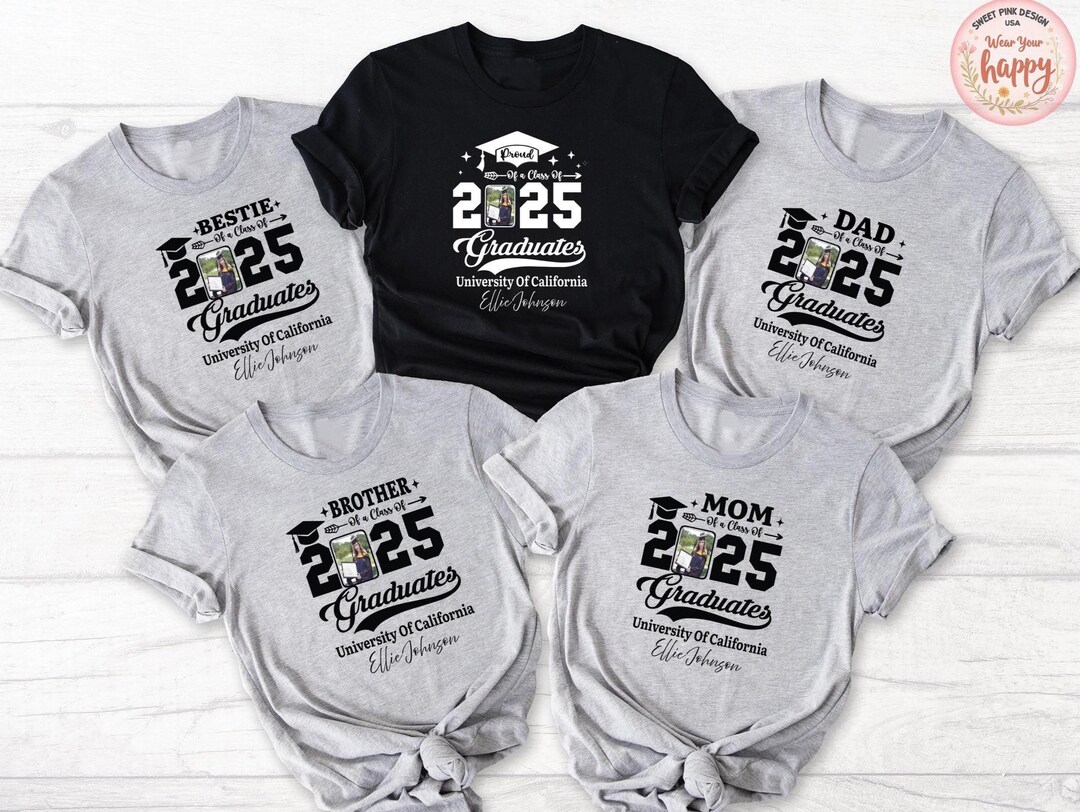 Custom Family Graduation Shirt With Photo, Personalized Proud Family ...