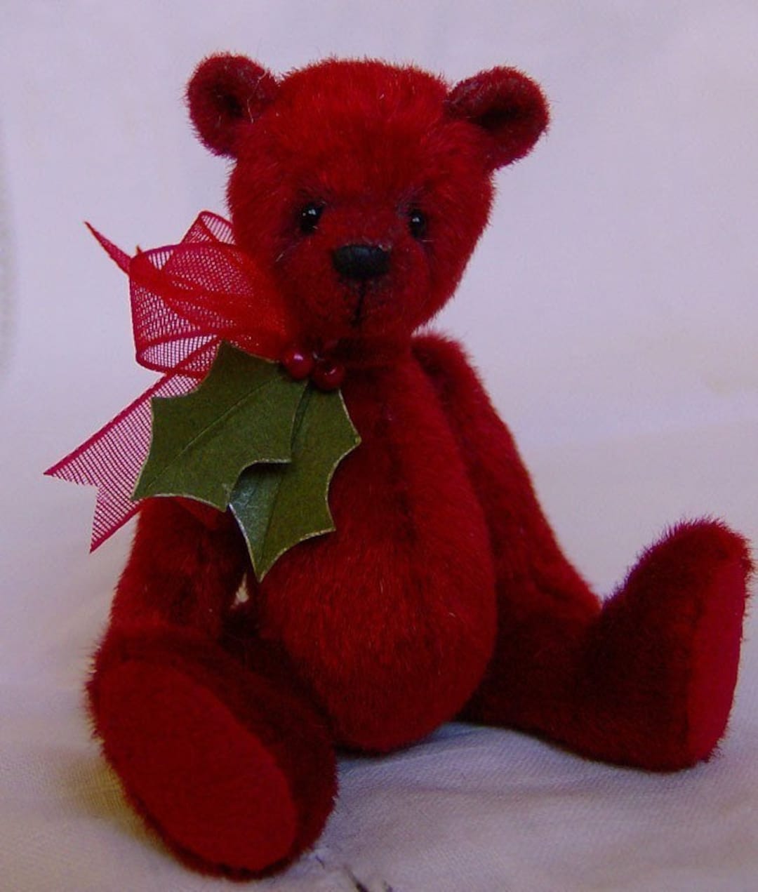 Holly Miniature Christmas Teddy Bear Digital Pattern - Etsy