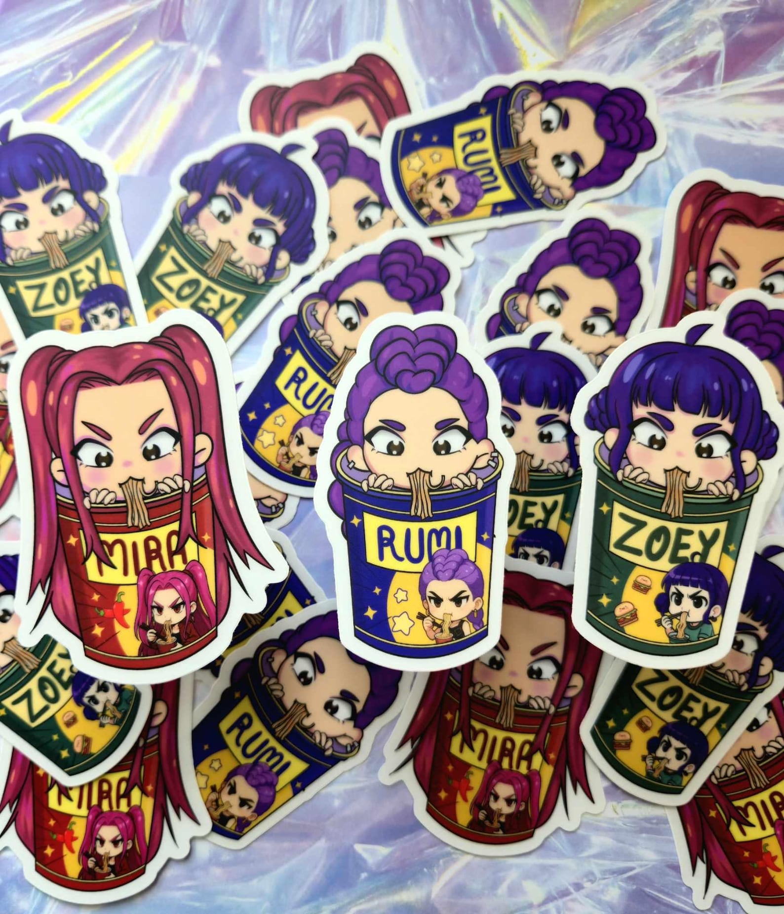 Kpop Demon Hunters Huntrix Ramen Sticker - Etsy