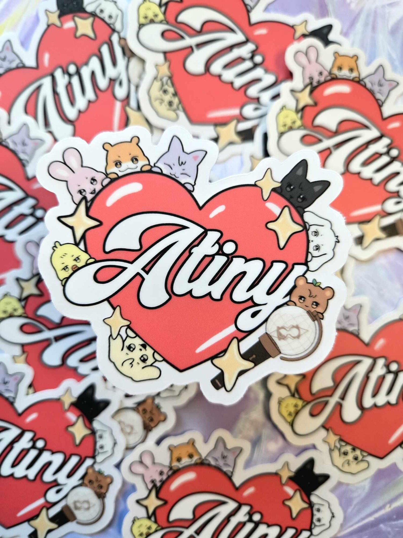 Ateez Atiny Heart Sticker, Aniteez Kpop Decal - Etsy