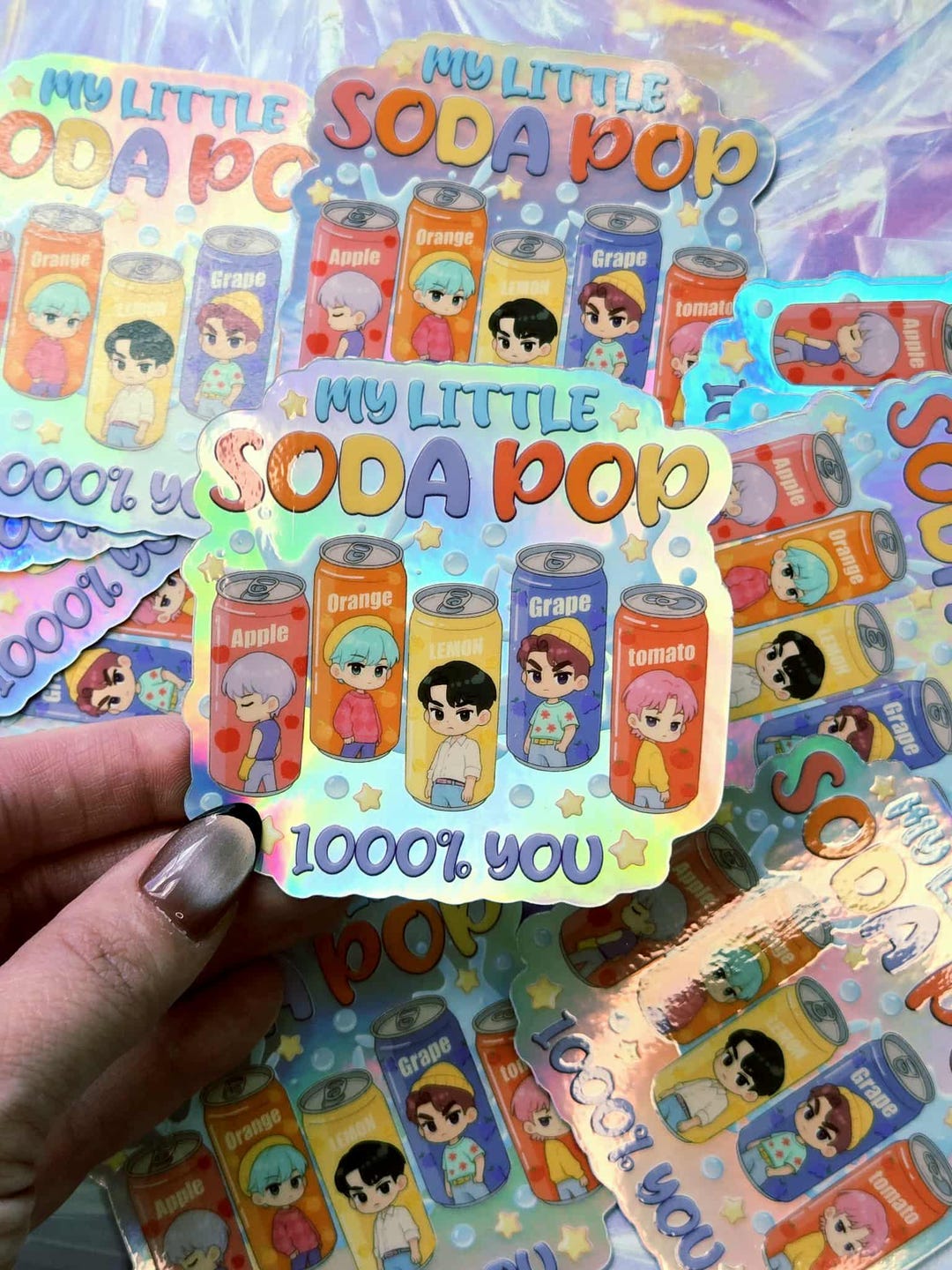 Saja Boys Soda Pop Holographic Sticker, Kpop Demon Hunters - Etsy UK