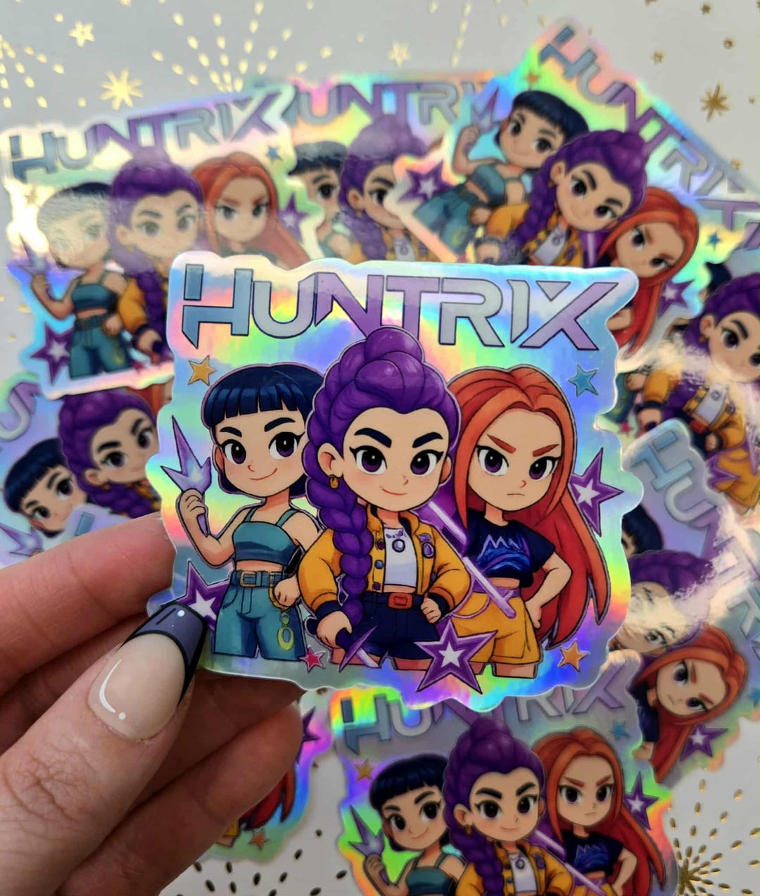 KPOP Demon Hunters Huntrix Stickers, Kpop Demon Hunters Sticker ...