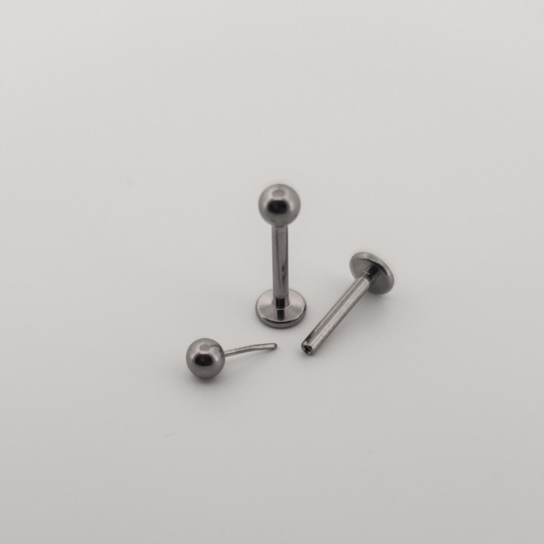 Plain Ball Push Fit | Flatback Stud Earring | Helix Tragus Conch Lip ...