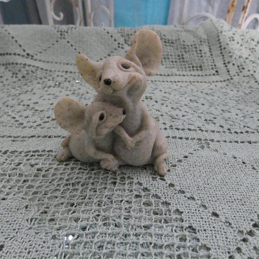 2002 Vintage Quarry Critters Mango and Mack Mouse Figurine, Cute ...
