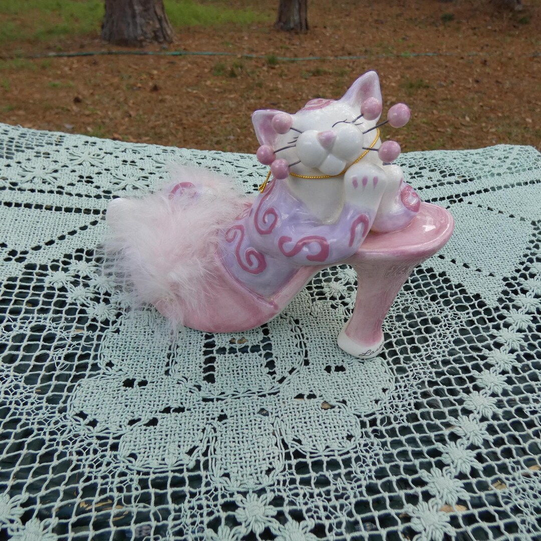 Vintage 2004 Ceramic, Amy Lacombe Whimsi Clay Margery, Whimsical Cat ...