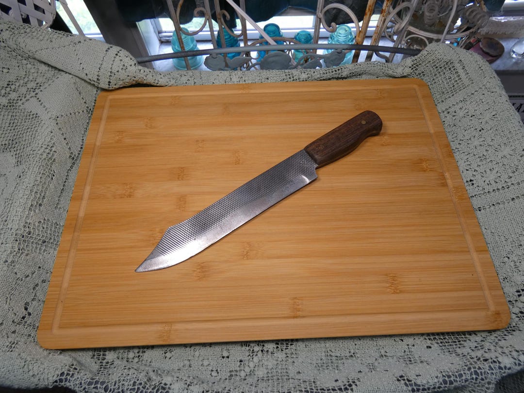 Heavy Vintage Hand Crafted Butchers' Knife, Knife Blade is Made From ...