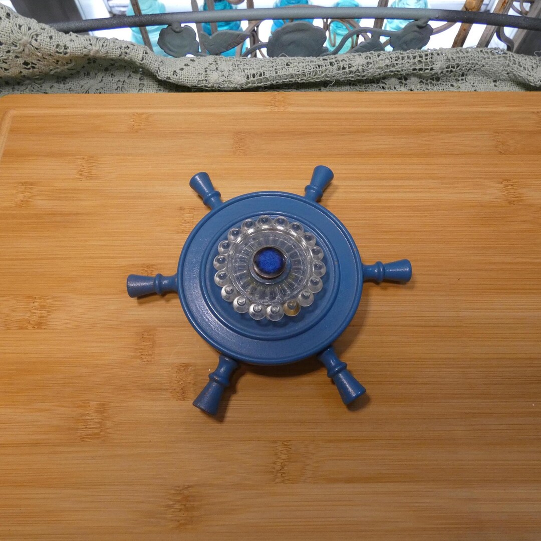 Vintage Handmade, Upcycled Ship Wheel Hanging Wall Decoration, Made Out ...