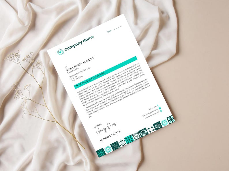 Canva Business Letterhead Template: Minimalist Customizable Design ...
