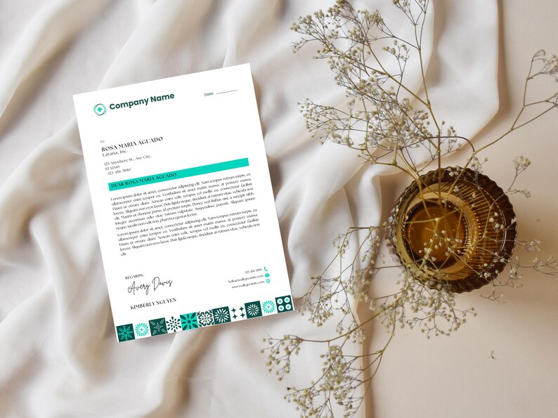 Canva Business Letterhead Template: Minimalist Customizable Design ...