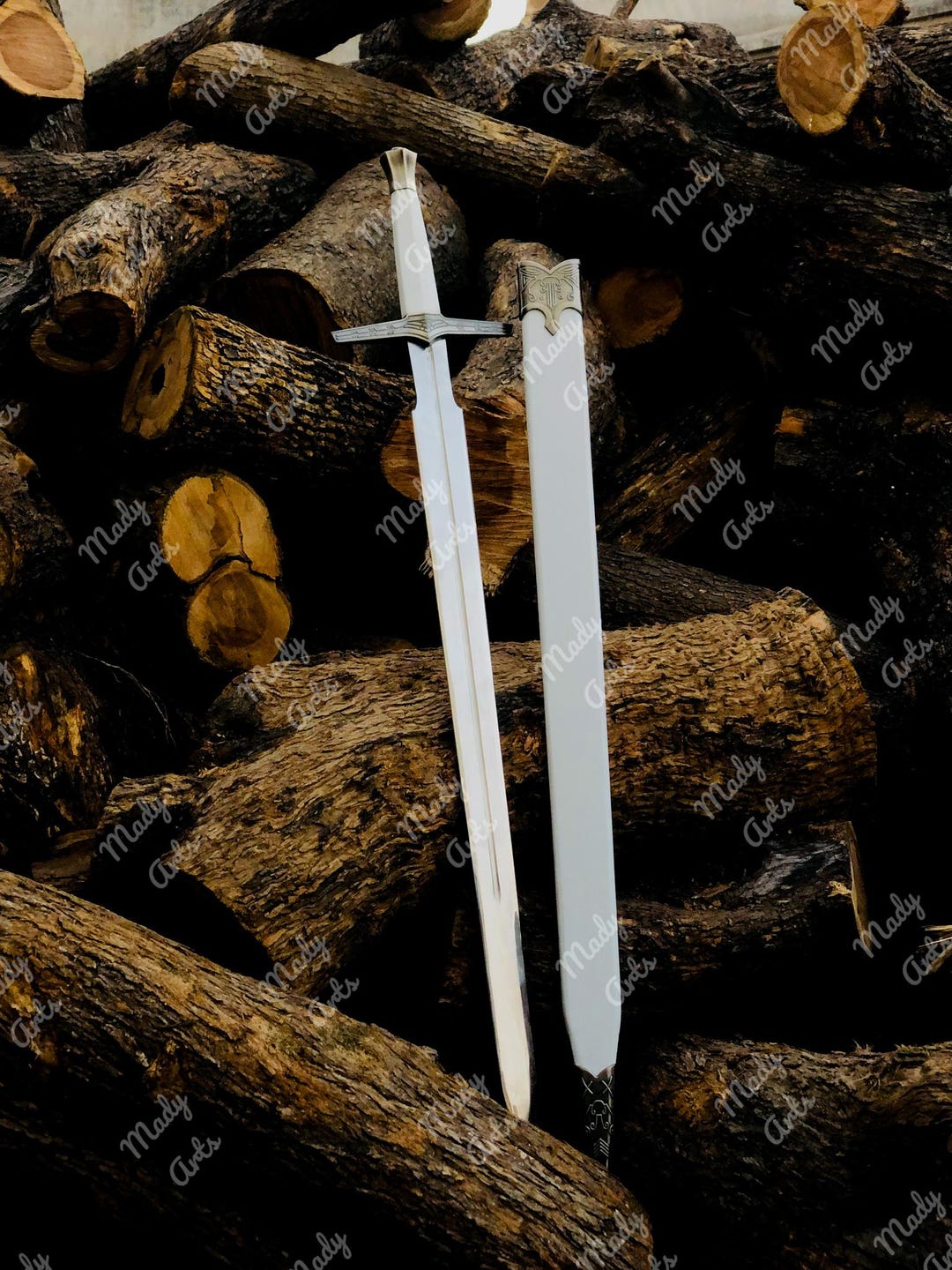 Hand Forged Witcher Silver Sword Witcher 3 Wild Hunt Geralt of Rivia ...
