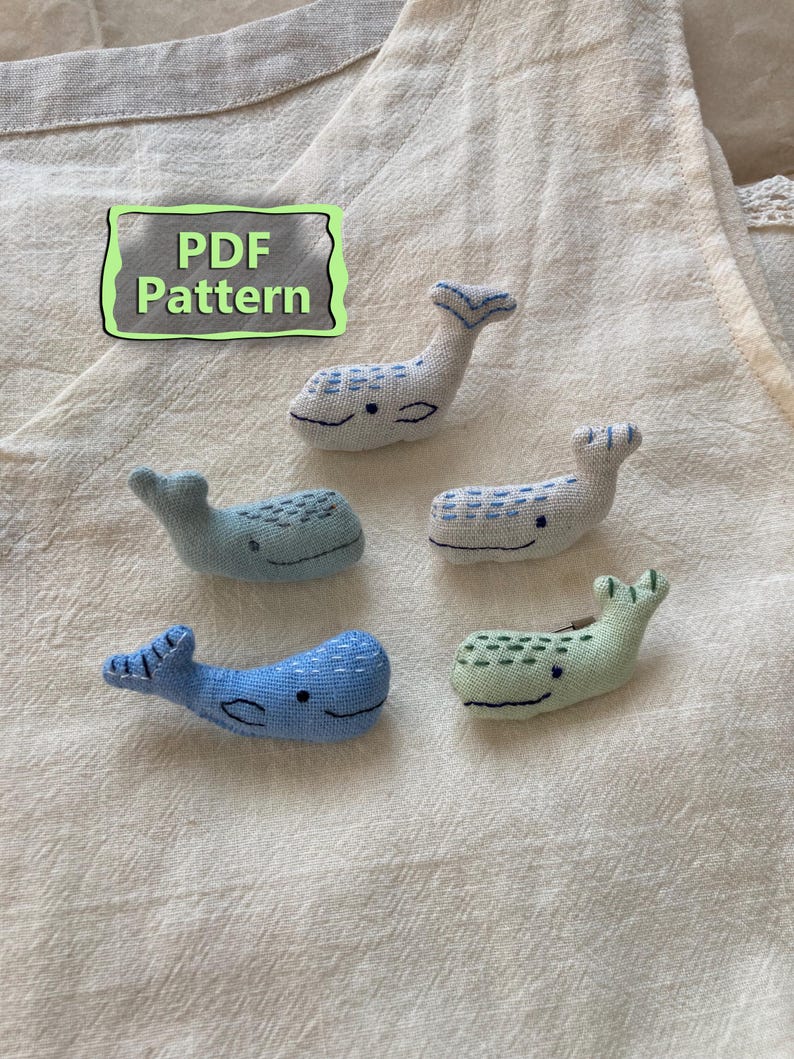 Whale Sewing Pattern PDF • Sperm Whale Plush Tutorial • DIY Fabric ...