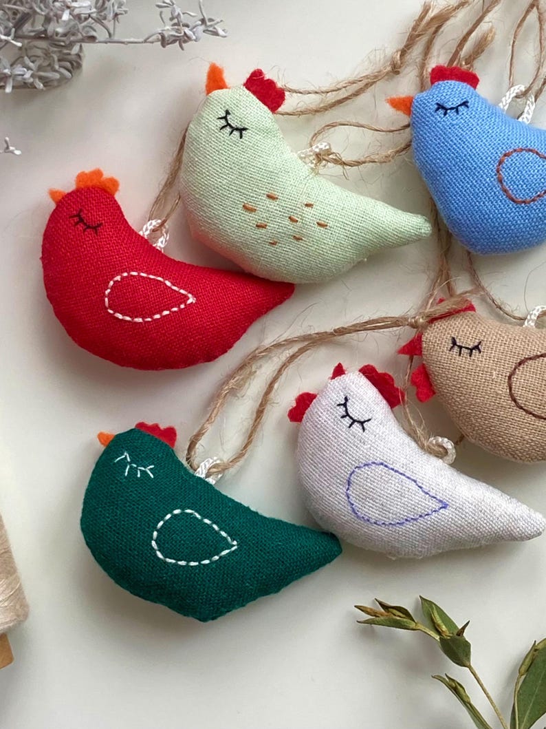 Bird Sewing Pattern PDF - Fabric Chicken Chick DIY - Easter Bird ...
