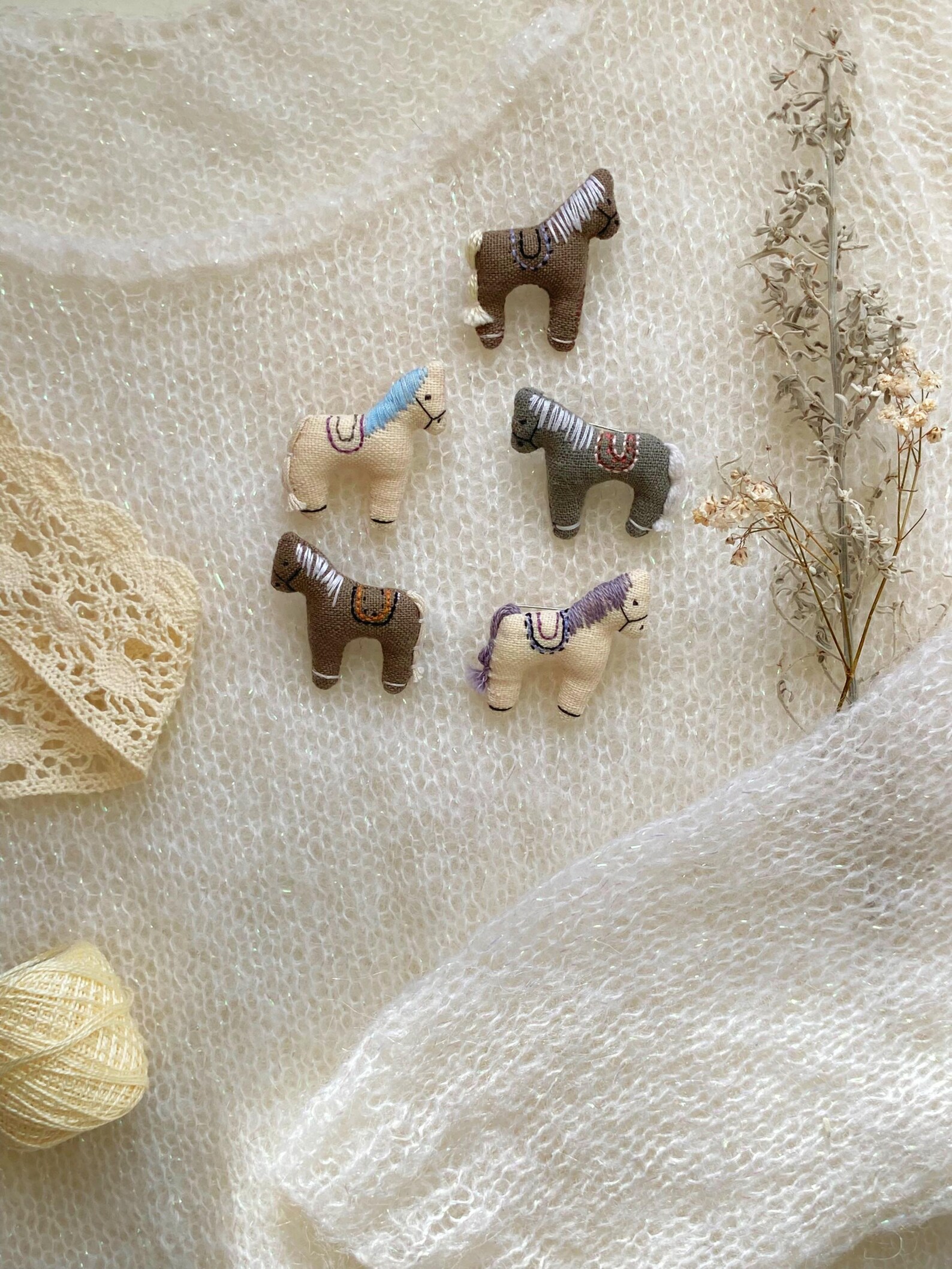 Horse Sewing Pattern PDF, Mini Stuffed Animal Soft Toy, Fabric Brooch ...