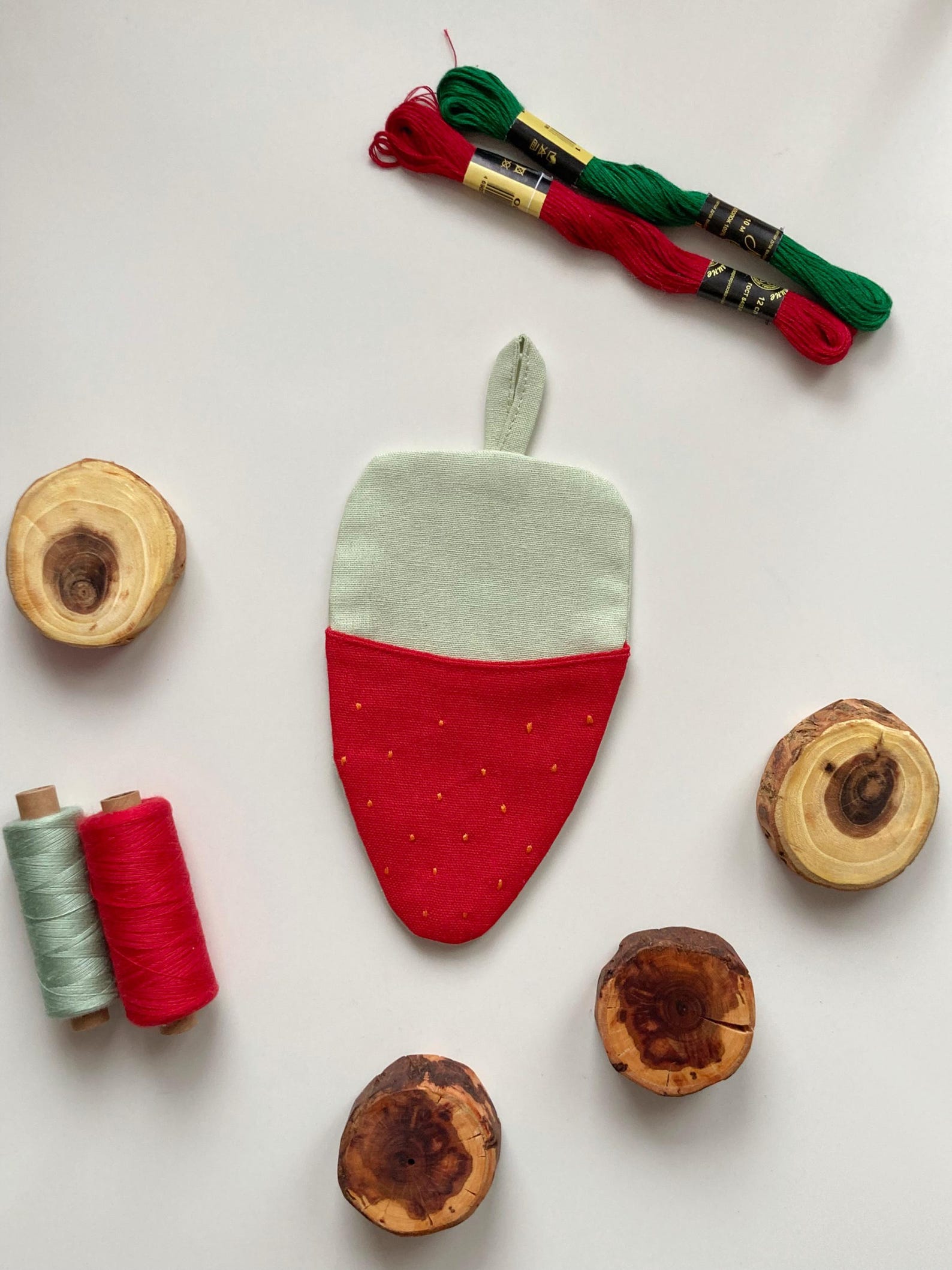 Strawberry Wall Pocket Organizer Sewing Pattern PDF - Fillable Fabric ...