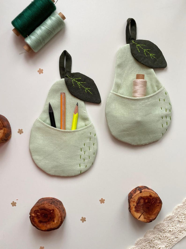 Pear Wall Pocket Sewing Pattern PDF, Fabric Fillable Fruit Organizer ...
