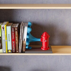 Fire Hydrant Bookend - Unique Bookend - Fun Shelf Decor - Firefighter ...