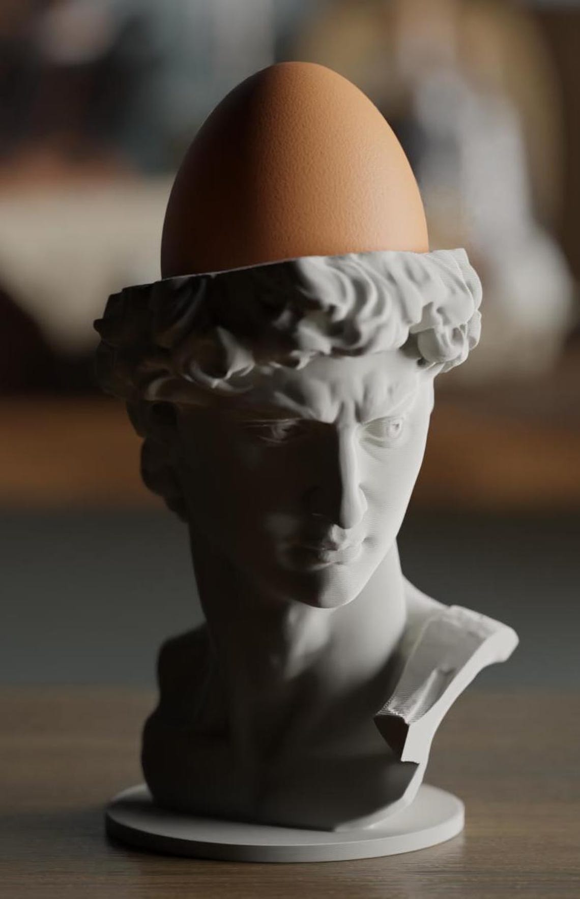 Michelangelo's David Egg Cup Set: Quirky Art Inspired Breakfast Stand ...