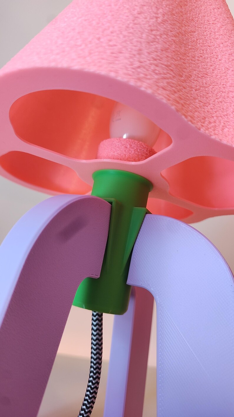 3D Printed Poppy Lamp: Funky Retro Desk & Bedside Light - Etsy UK