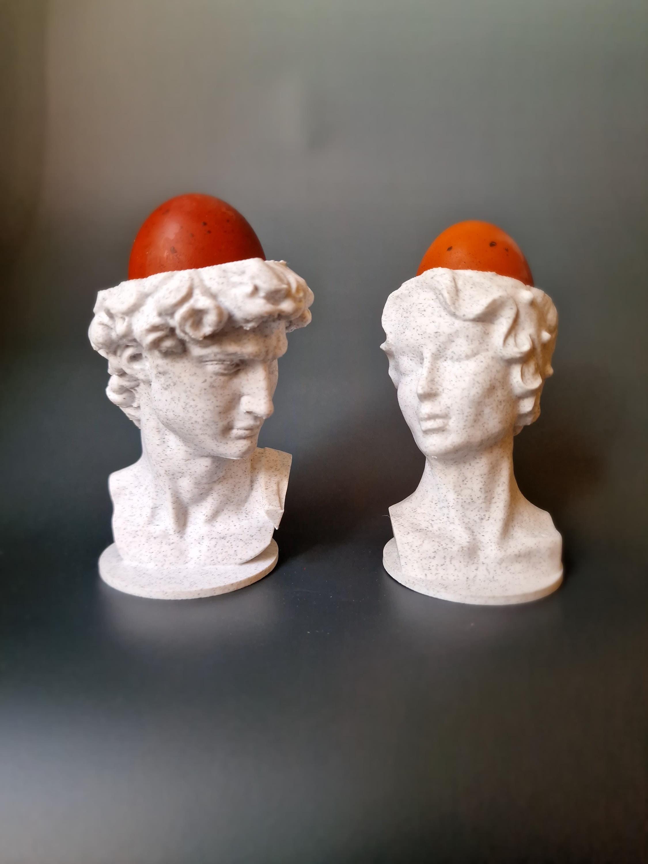 Michelangelo's David Egg Cup Set: Quirky Art Inspired Breakfast Stand ...