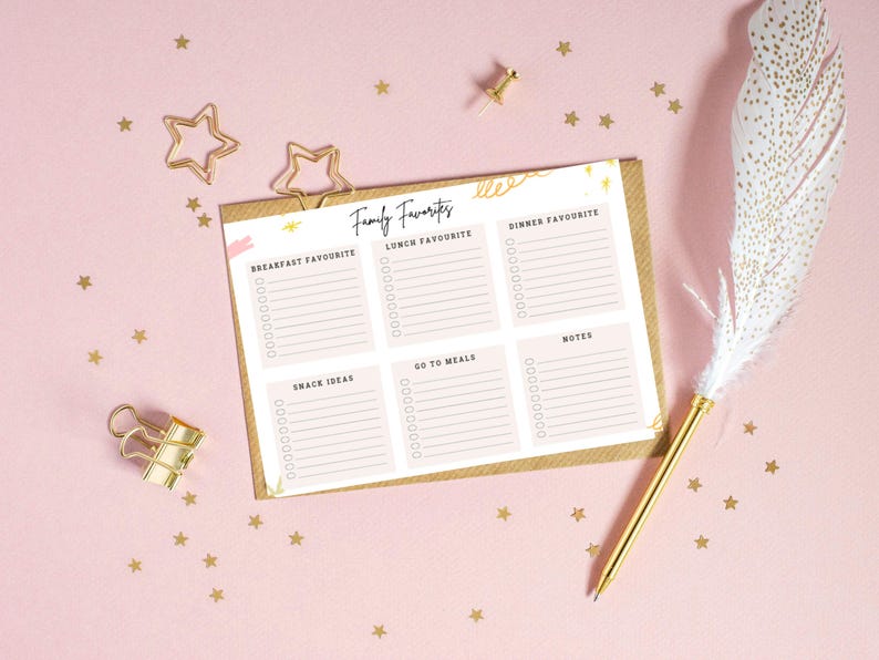 Editable Family Weekly Planner | Monthly Organizer, Meal Tracker (PDF ...