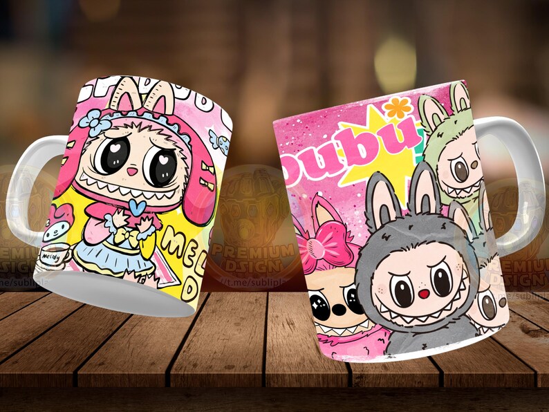 Sublimacion PNG Labubu diseños. Tazas, Mug. 12 PNG design, 12 diseños ...
