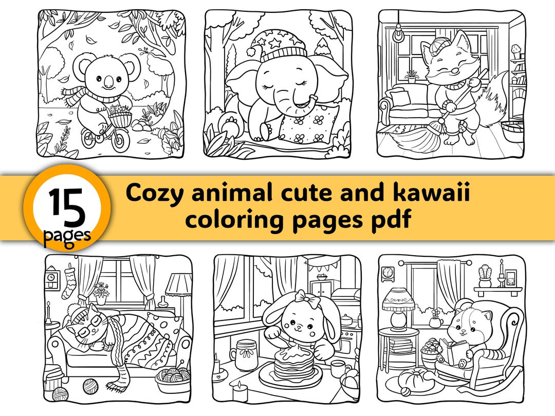 Cozy Animal Coloring Pages | Big and Bold Coloring Page | Kids Coloring ...