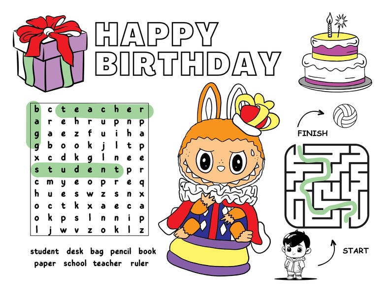 Labubu Animal Coloring Book | Cute Coloring Book | Coloring Pages ...