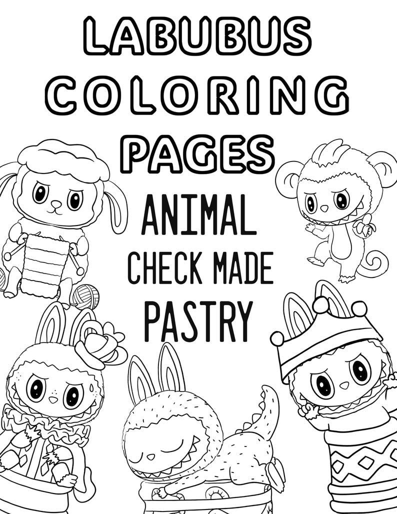 Labubu Animal Coloring Book | Cute Coloring Book | Coloring Pages ...