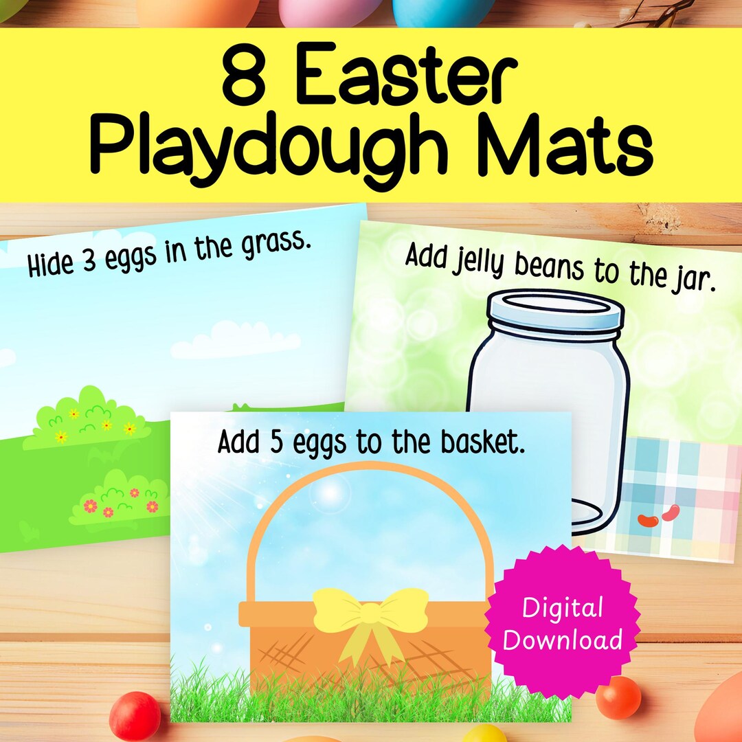Easter Playdough Mats, Spring Playdough Mats, Spring Printables ...