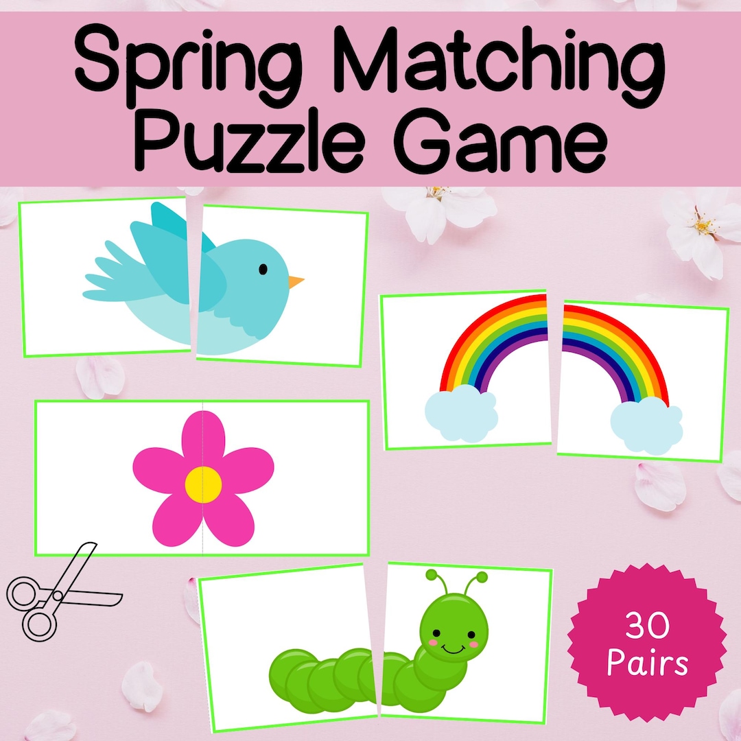 Spring Matching Puzzle Game, Spring Matching Game, Puzzle Games for ...