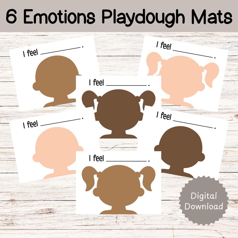 Emotions Playdough Mats, Playdough Mats, Multicultural, Feelings ...