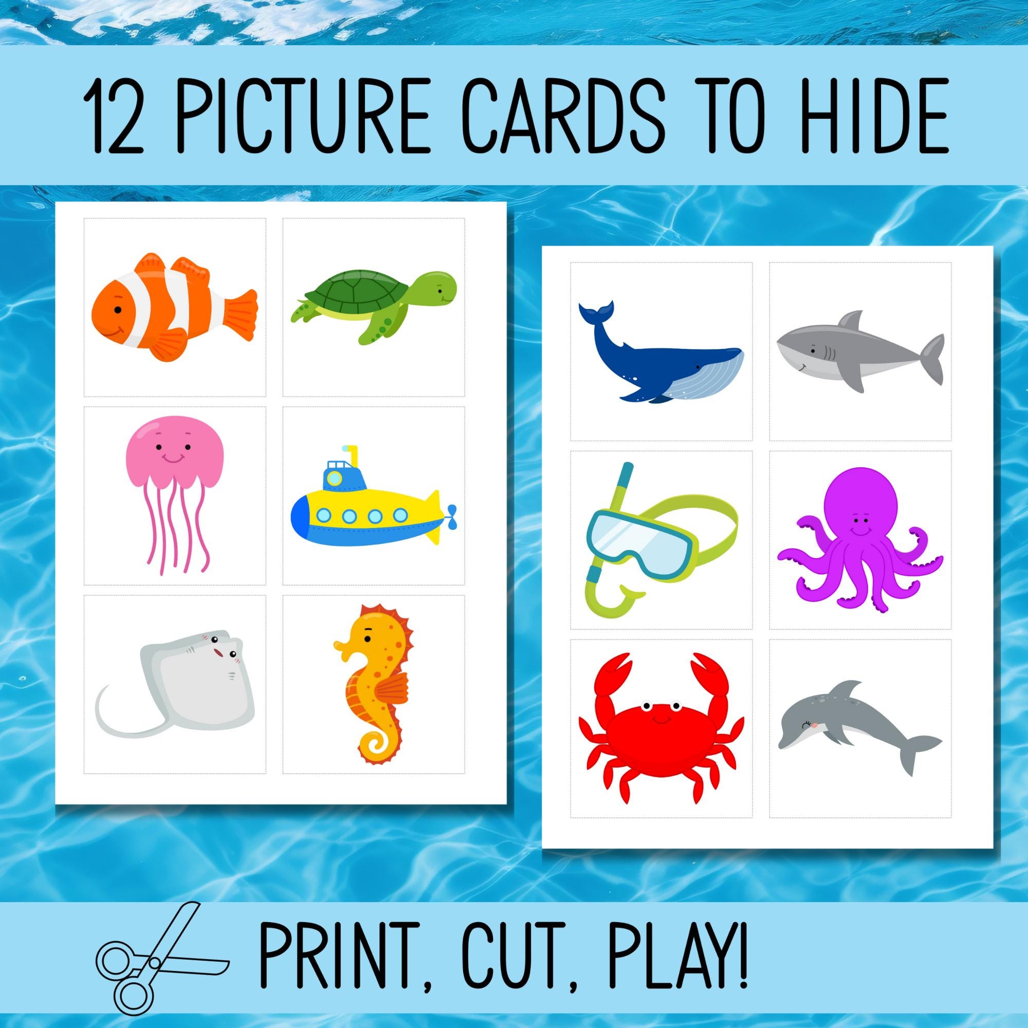 Under the Sea Scavenger Hunt, Ocean Treasure Hunt, Printable Scavenger ...