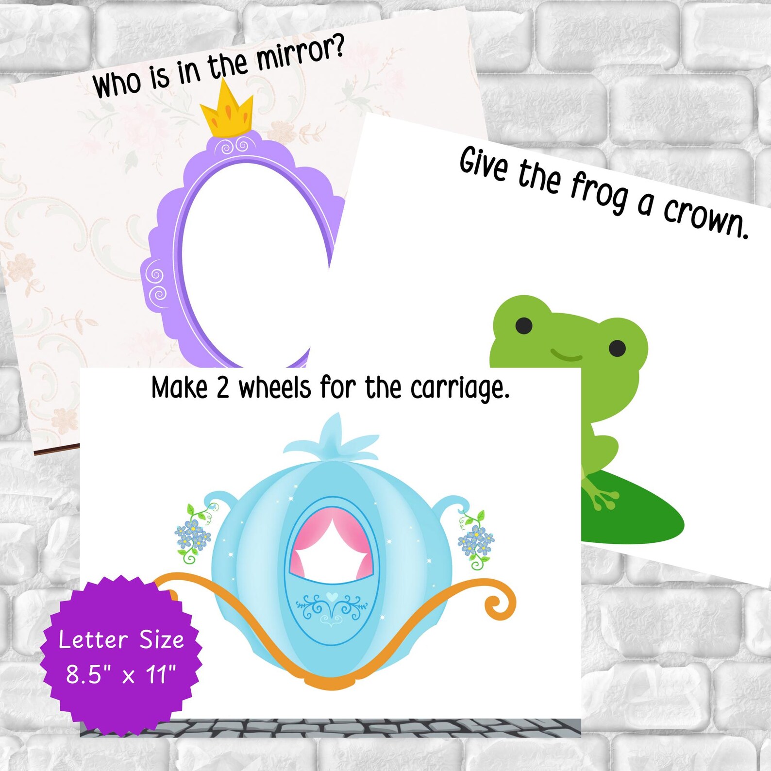 Princess Playdough Mats, Fairytale Playdough Mats, Princess Activity ...