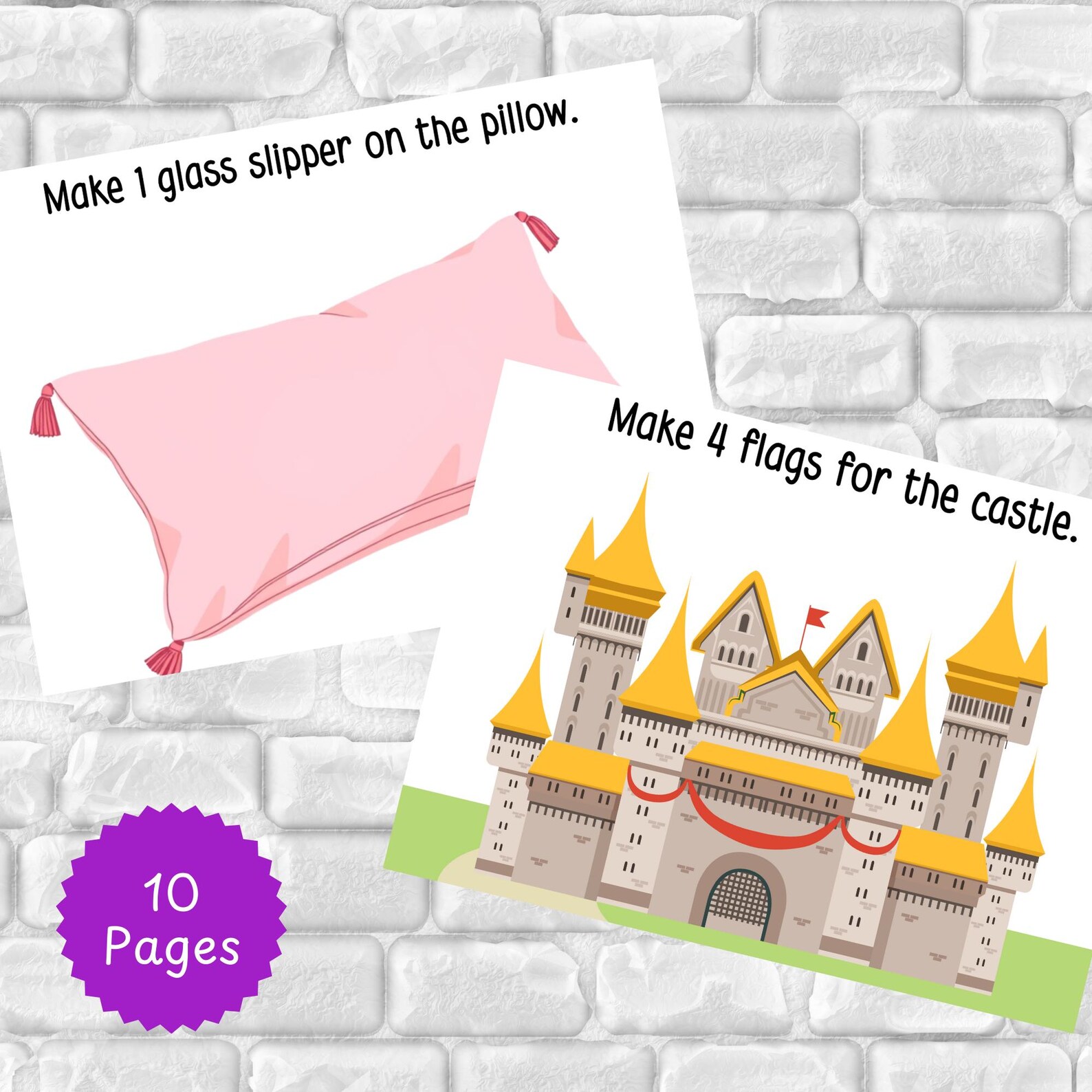 Princess Playdough Mats, Fairytale Playdough Mats, Princess Activity ...