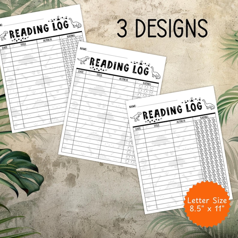 Dinosaur Reading Logs, Book Tracker, Kids, Classroom, Library, Summer ...