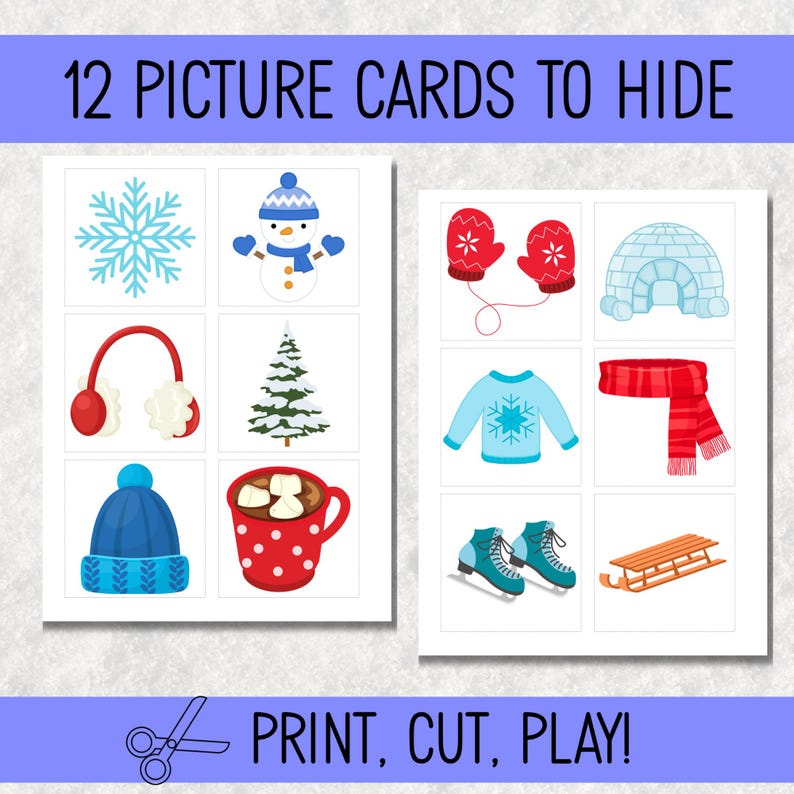 Winter Scavenger Hunt, Winter Treasure Hunt, Printable Scavenger Hunt ...