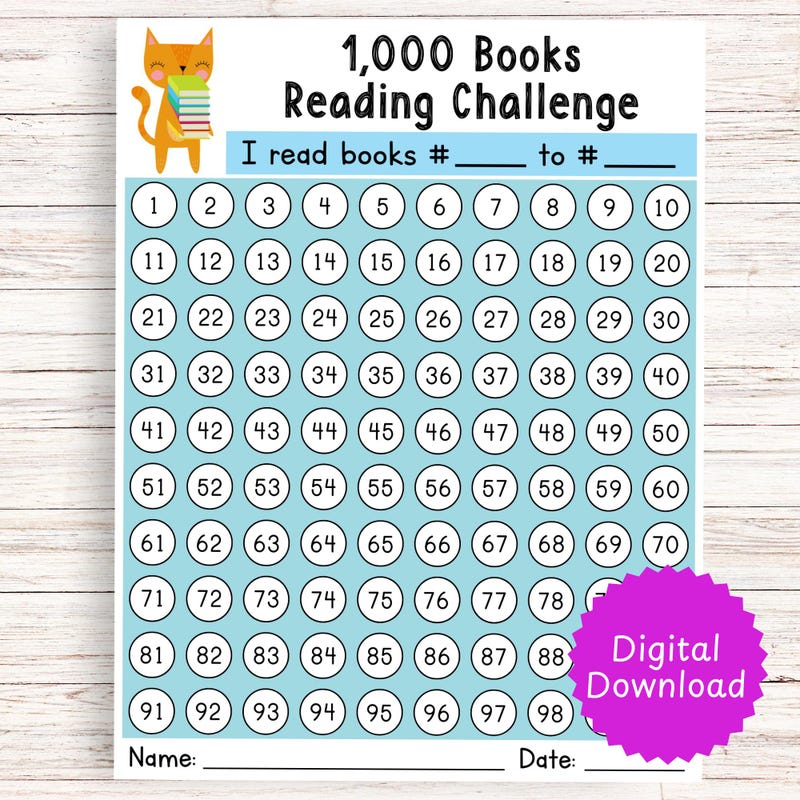 1 000 Books Challenge - Etsy