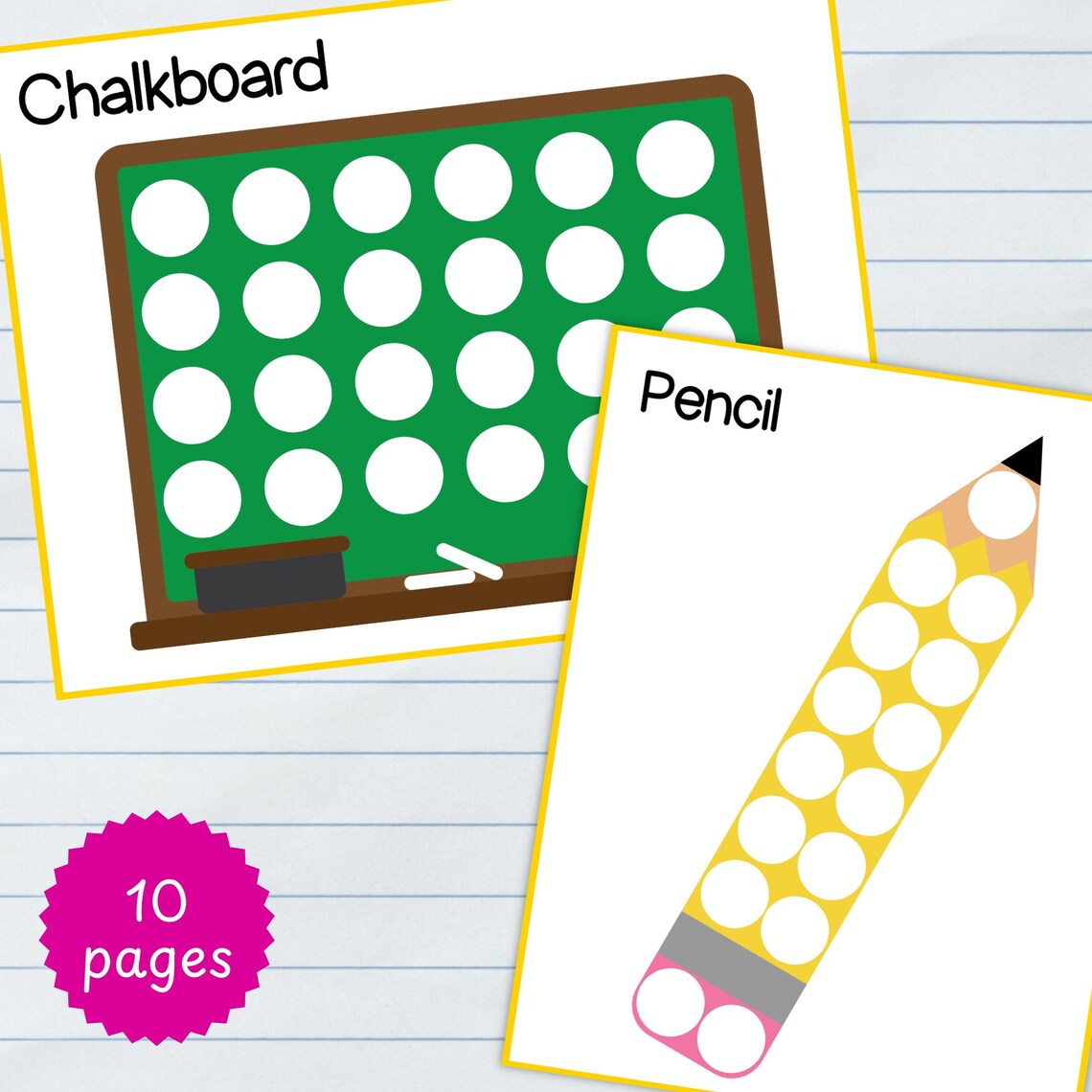 Back to School Pom Pom Mats, Pom Pom Mat Printable, Back to School ...