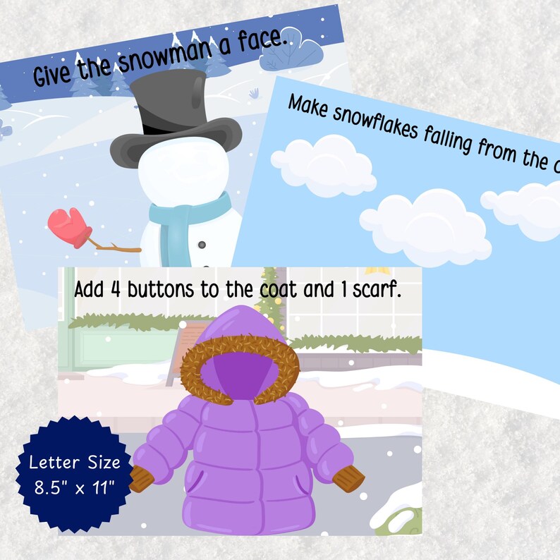 Winter Playdough Mats, Playdough Mats, Winter Printables, Snowman, Snow ...