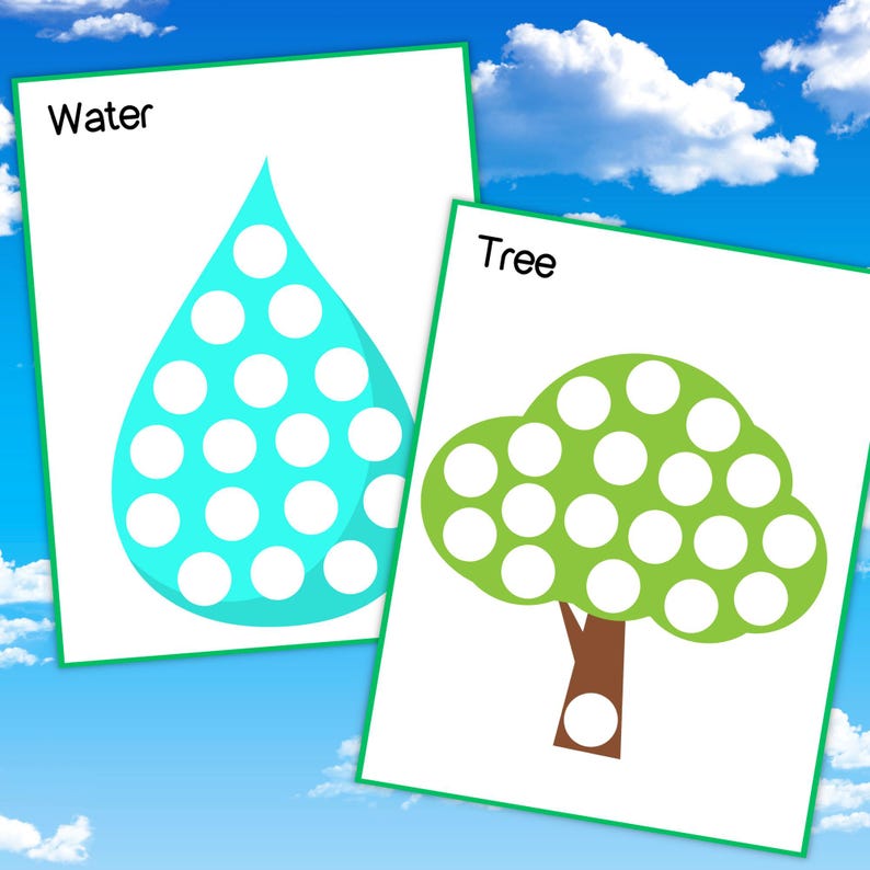 Earth Day Pom Pom Mats, Earth Day Printables, Pom Pom Mat Printable ...