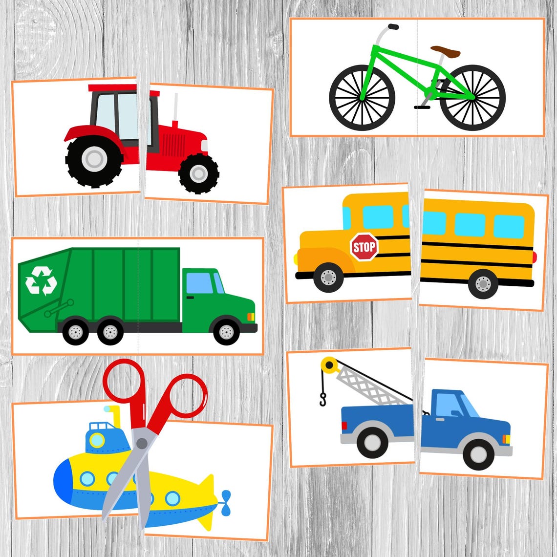 Transportation Matching Puzzle Game, Vehicle Matching Game, Puzzle ...