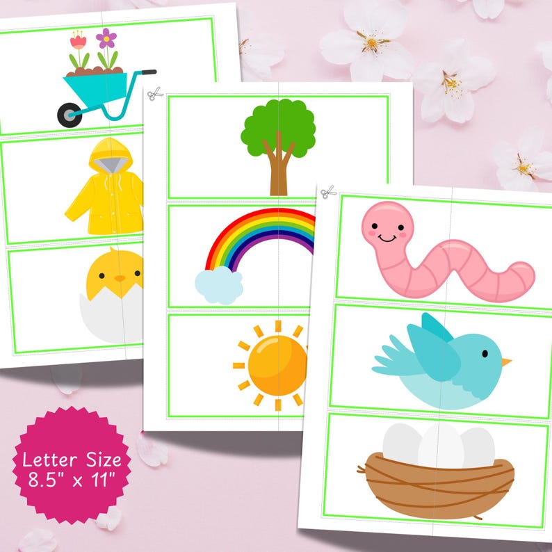 Spring Matching Puzzle Game, Spring Matching Game, Puzzle Games for ...