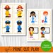Community Helpers Matching Puzzle Game, Community Helpers Matching Game ...
