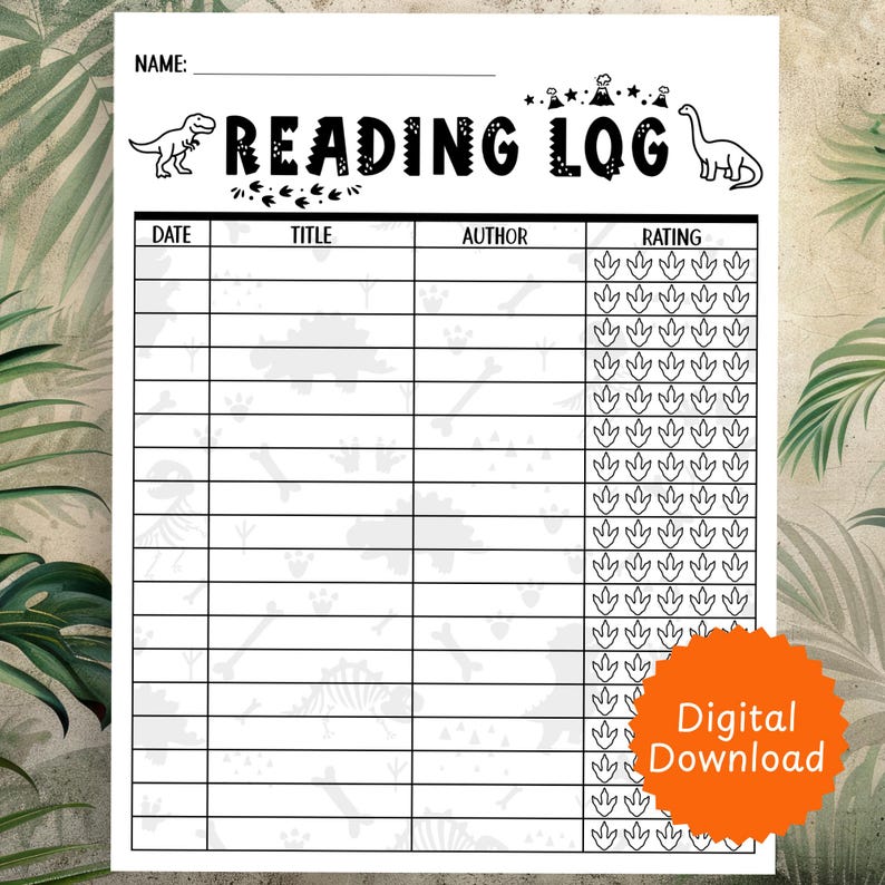 Dinosaur Reading Logs, Book Tracker, Kids, Classroom, Library, Summer ...