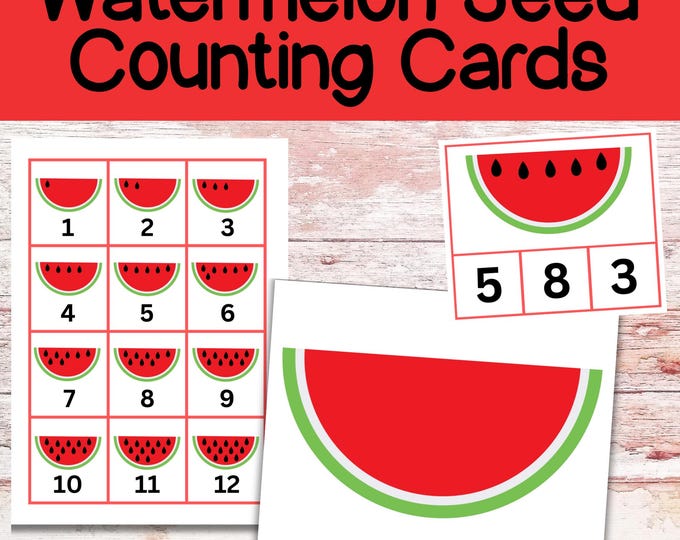 Watermelon Counting Game: Pre-math Activity (printable PDF) - Etsy Canada