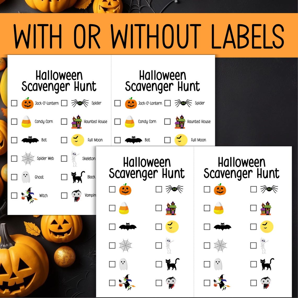 Halloween Scavenger Hunt, Halloween Treasure Hunt, Printable Scavenger ...