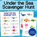 Under the Sea Scavenger Hunt, Ocean Treasure Hunt, Printable Scavenger ...
