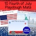 Fourth of July Playdough Mats, Summer Playdough Mats, Fourth of July ...